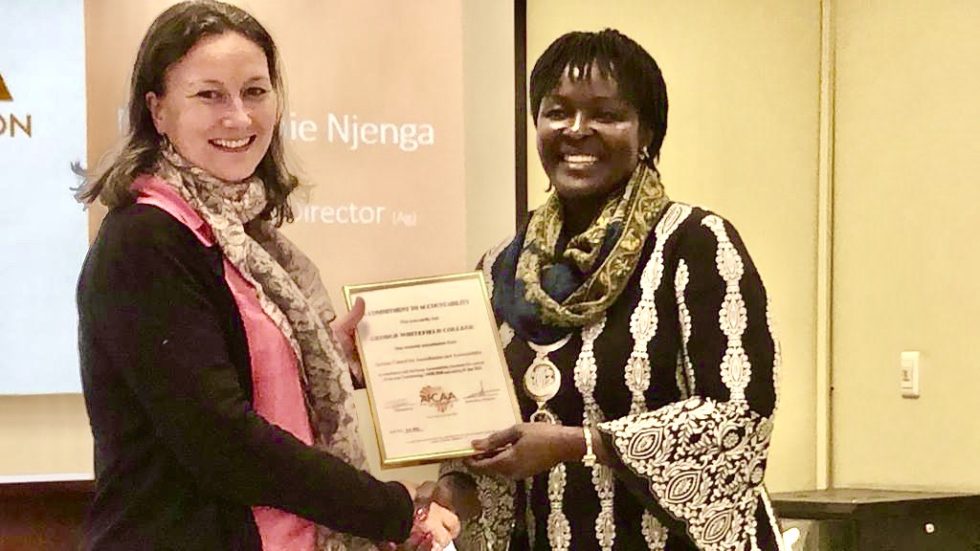 GWC receives a certificate of accreditation from AfCAA - George ...